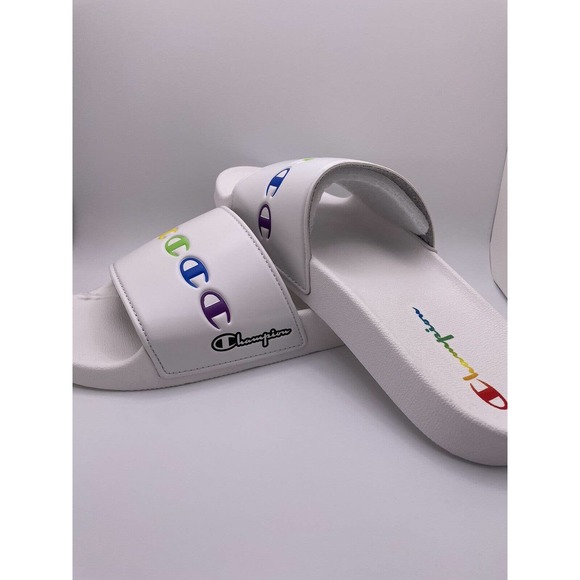 Champion | Shoes | Champion Ipo Pride Slides Rainbow White Multi Mens 9 ...